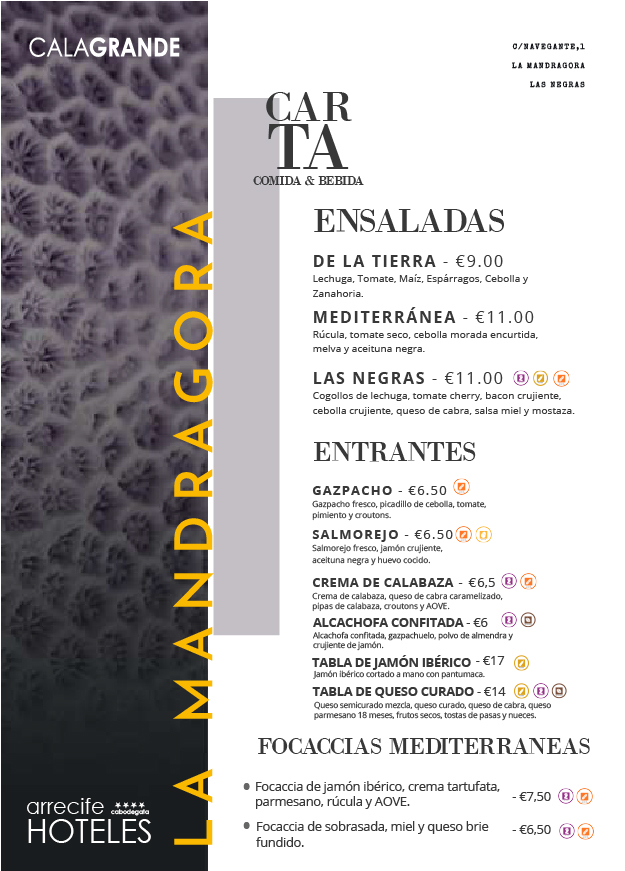 Restaurante - Hoteles Arrecife en Cabo de Gata - Sitio Oficial